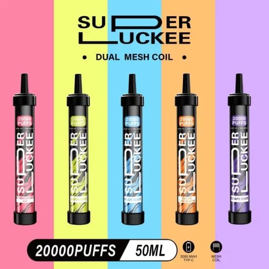 Super Luckee 20000 Puffs, 50ML, Dual Mesh, 2000MAH Type-C Port.