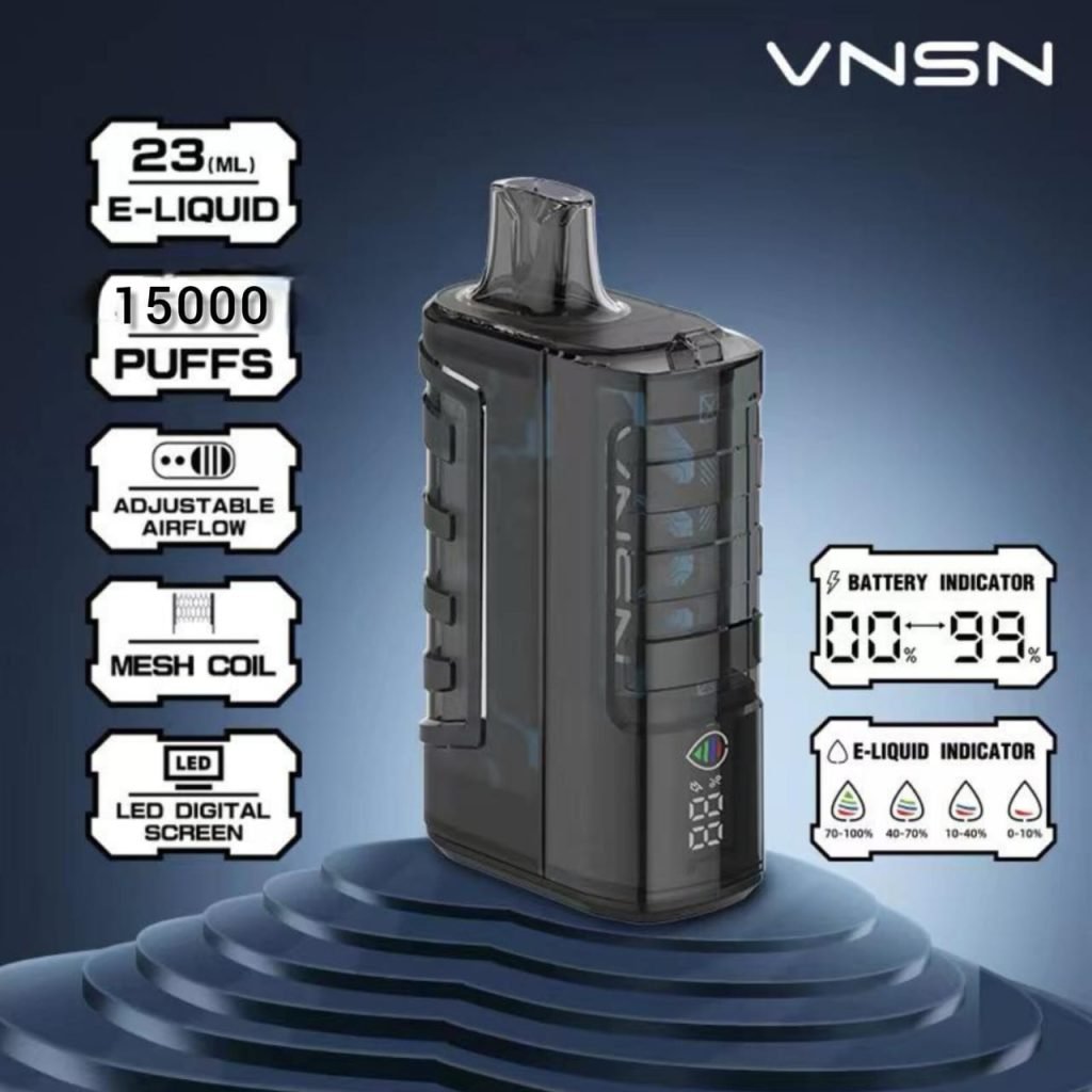 VNSN Ghost 15000 Puffs, 23ML/Airflow/ Mesh/Led Digital Screen