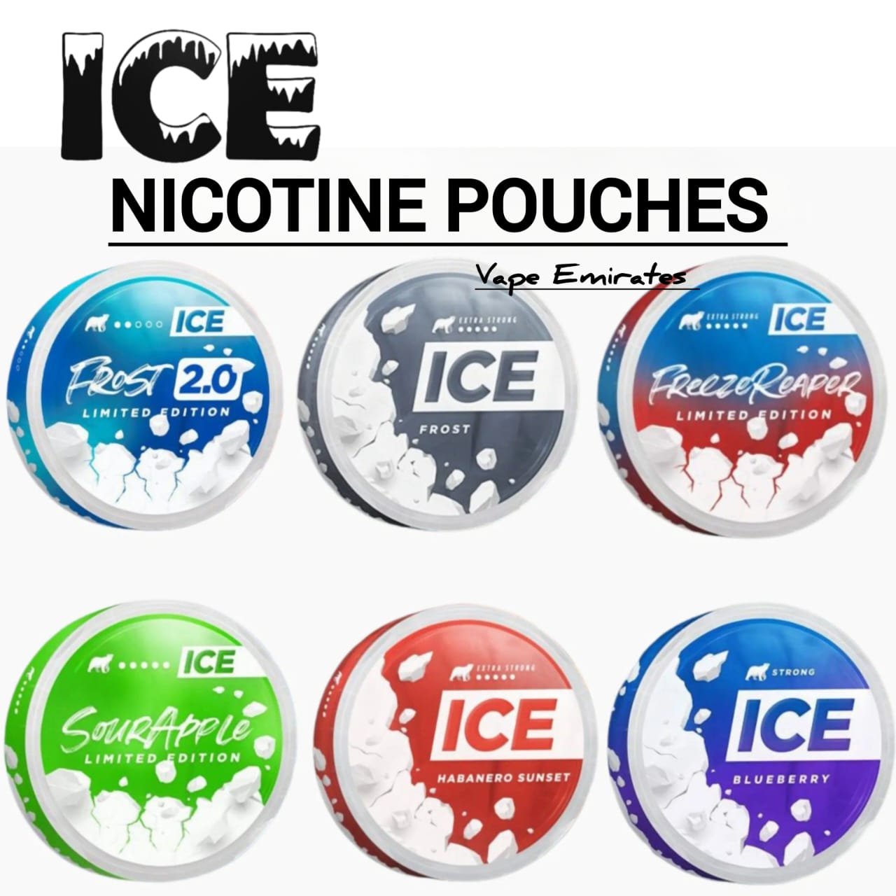 ICE Nicotine Pouches Dubai UAE, Smoke Free Nicotine,