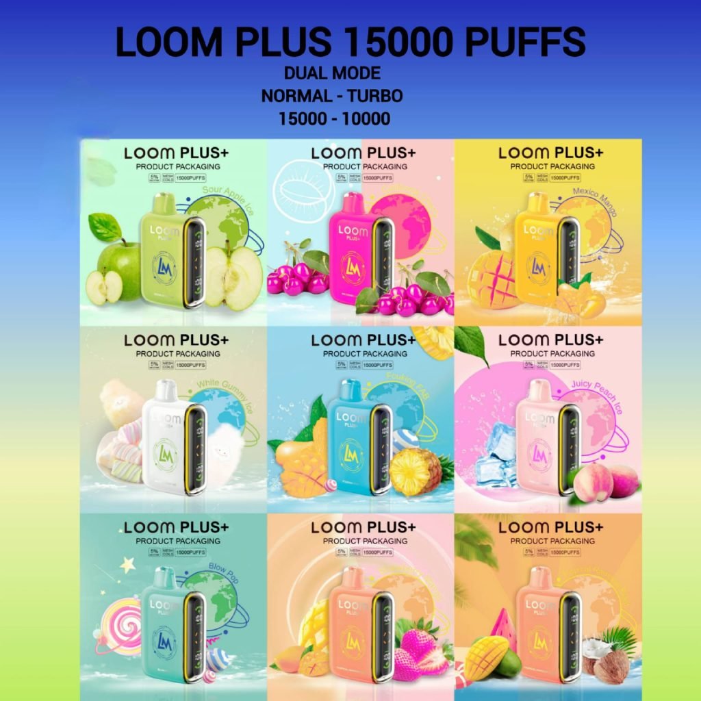 Loom Plus 15000 Puffs, Dual Mode, Dual Core Vape.