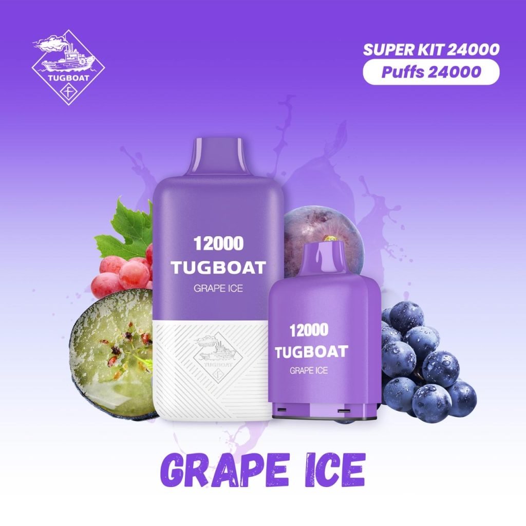 Tugboat Super 24000 Puffs Kit, Double 12K Pods,