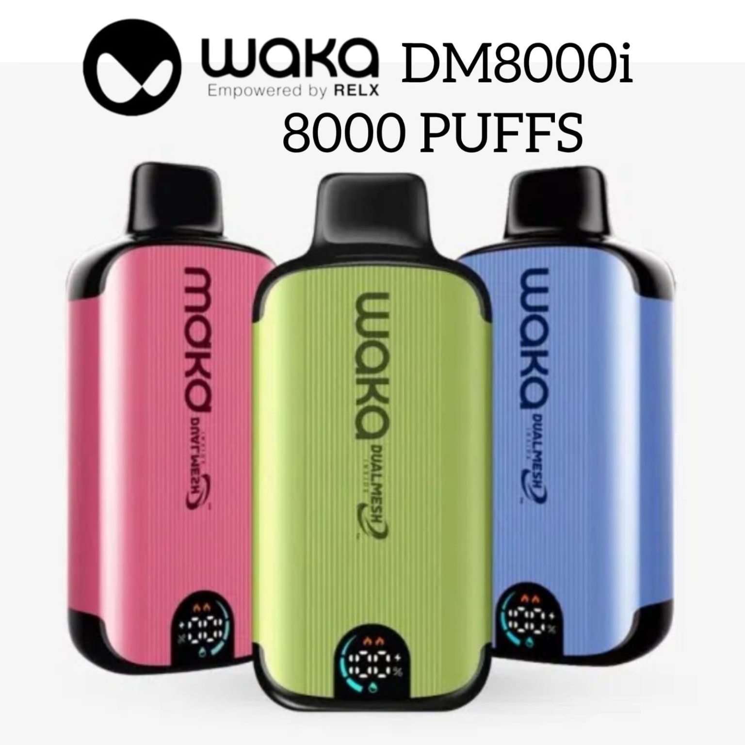 WAKA soPro DM8000i Disposable Vape,8000 Puffs/5% Nicotine.