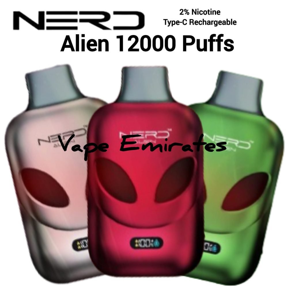 Nerd Alien 12000 Puffs Disposable Vape, Smart Display Big Puffs.