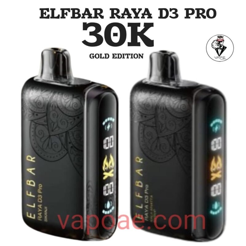 Elf Bar Raya D3 Pro 30000 Gold Edition, Disposable Vape,